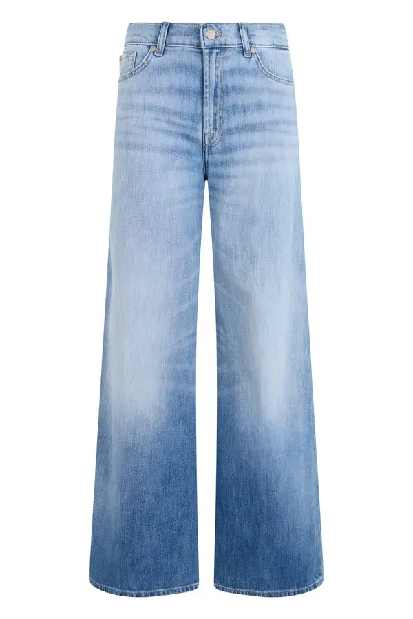 7 For All Mankind Wide-leg High-waist Trousers - Denim