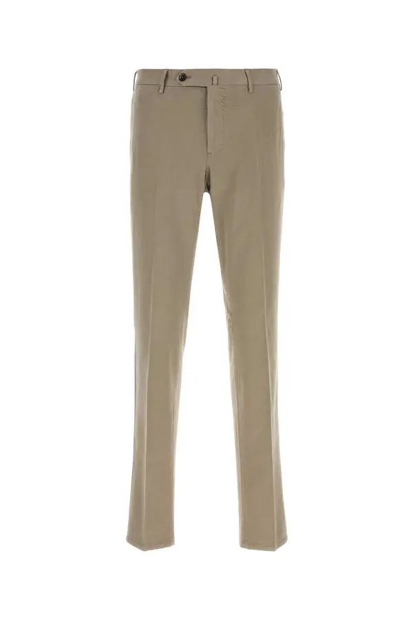PT TORINO Stretch Cotton-cashmere Blend Trousers - Grey