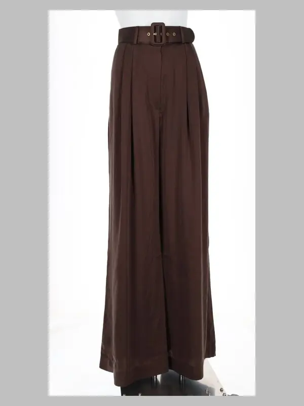 Zimmermann Silk Wide-leg Trousers With Belt