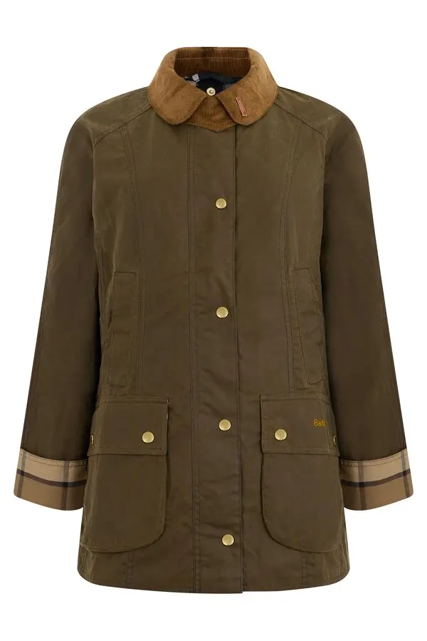 Barbour Contrasting Collar Button-front Jacket - Green