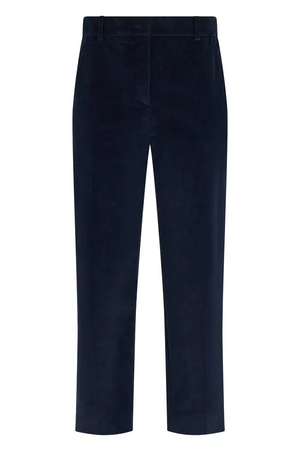 Max Mara Weekend Velvet Straight-leg Trousers With High Waist