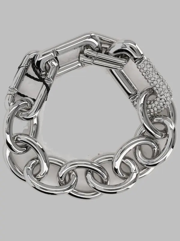 Marc Jacobs Chunky Crystal Link Bracelet - Silver