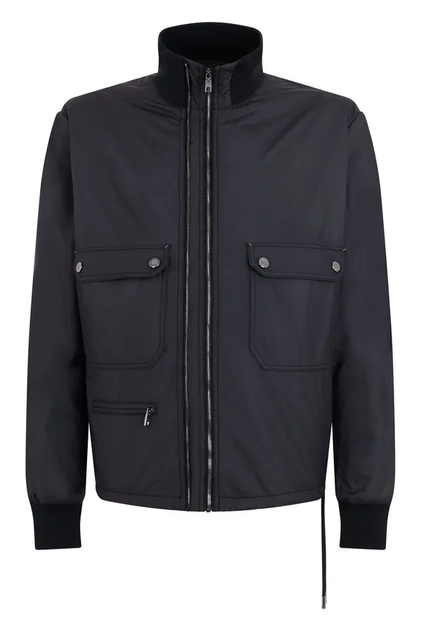 Dolce & Gabbana Zip-front Bomber Jacket With High Collar
