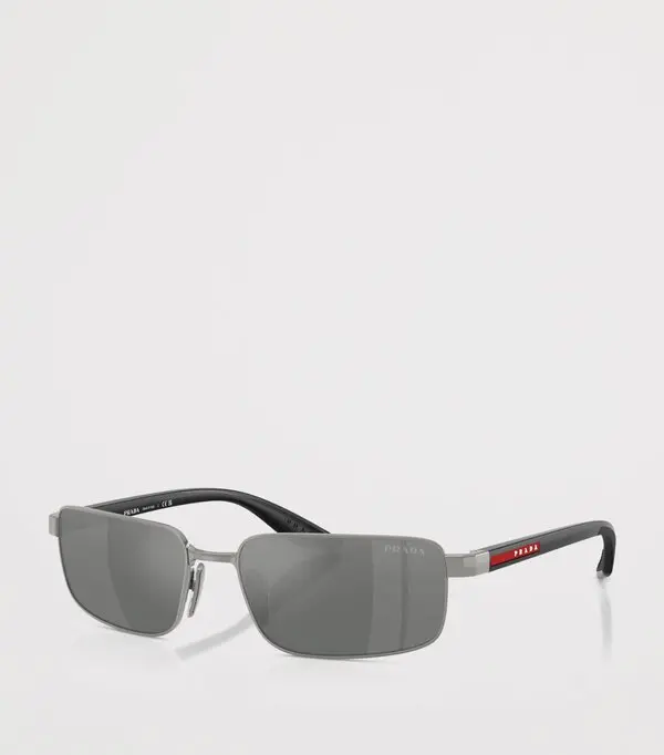 Prada Metal Rectangular Frame Sunglasses