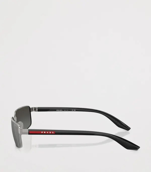 Prada Metal Rectangular Frame Sunglasses