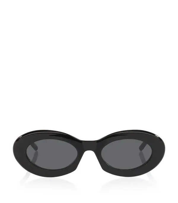 Saint Laurent Sl 594 Oval Sunglasses - Black