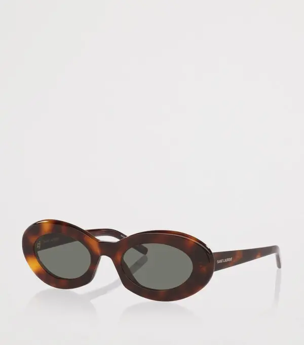 Saint Laurent Sl 594 Oval Sunglasses - Brown