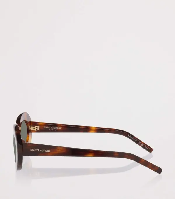 Saint Laurent Sl 594 Oval Sunglasses - Brown