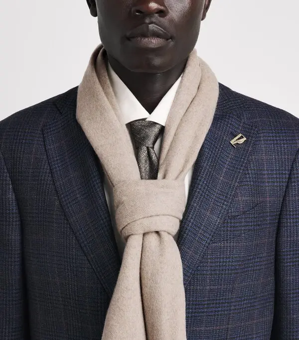 Canali Wool Fringe Scarf