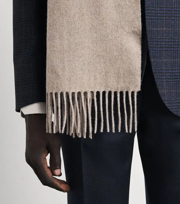 Canali Wool Fringe Scarf