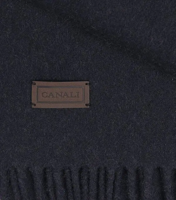 Canali Wool Fringe Scarf