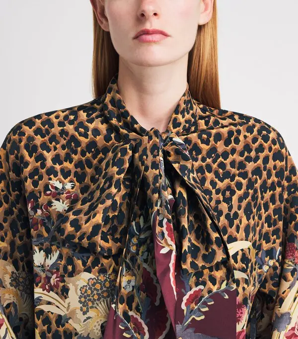 Etro Silk Animal Paisley-detail Shirt - Burgundy