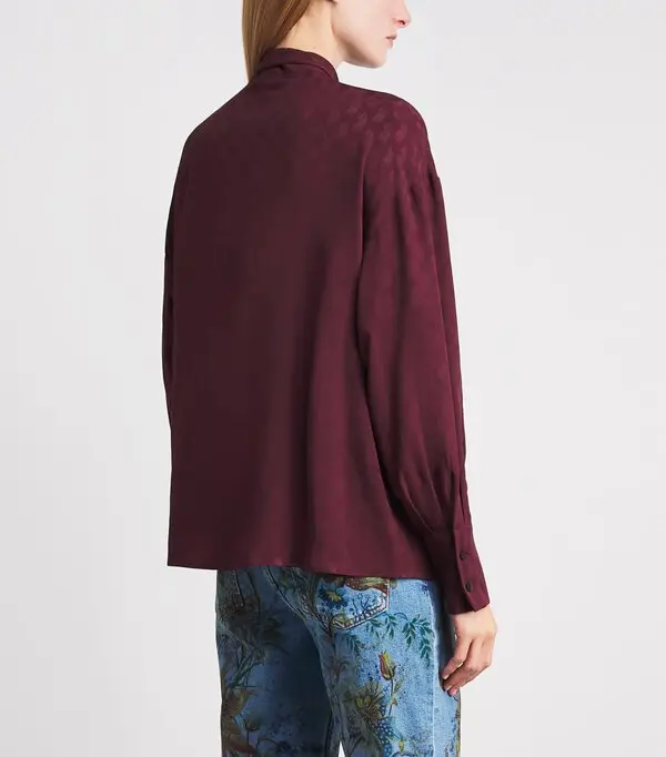 Etro Paisley Jacquard Pussy Bow Blouse