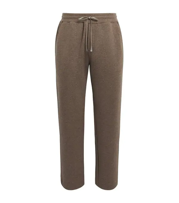 BRETT JOHNSON Cashmere-blend Drawstring Sweatpants - Brown
