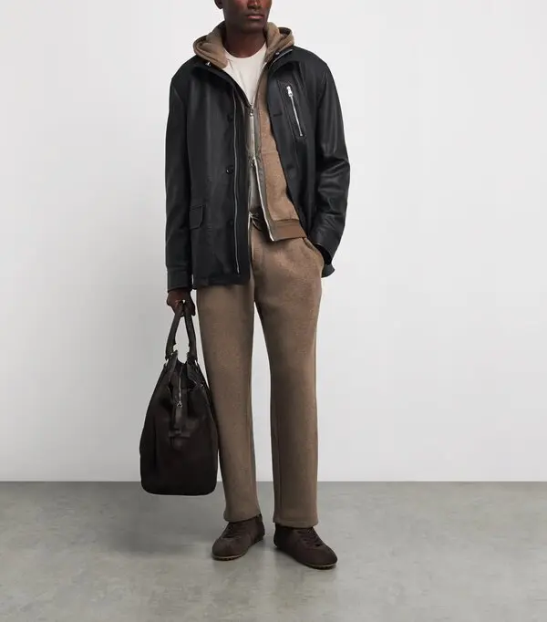 BRETT JOHNSON Cashmere-blend Drawstring Sweatpants