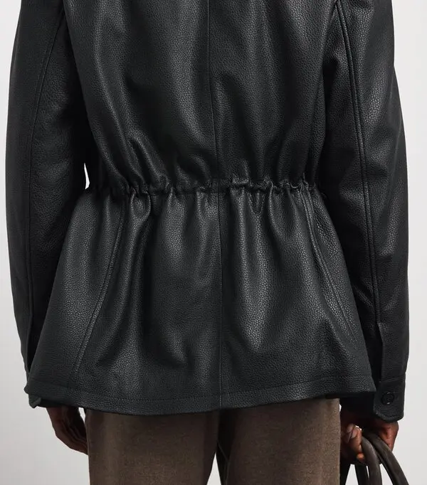 BRETT JOHNSON Deerskin Field Jacket With Stand Collar