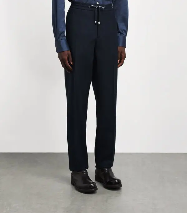 BRETT JOHNSON Wool-blend Drawstring Sweatpants