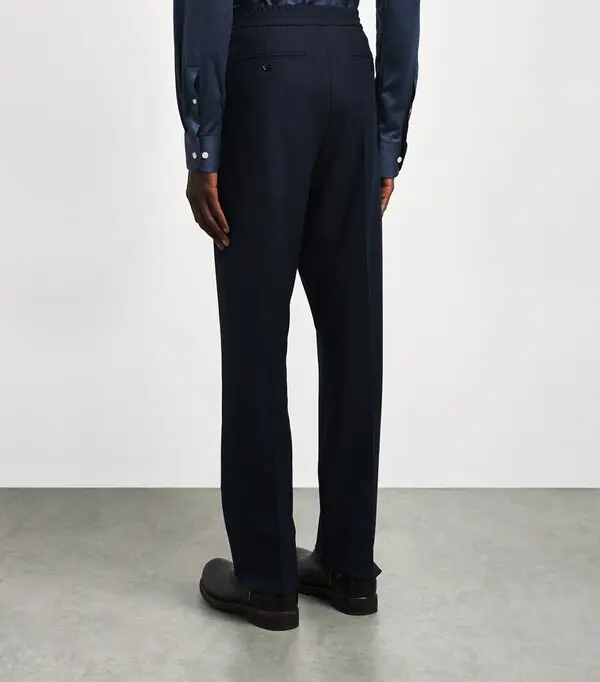 BRETT JOHNSON Wool-blend Drawstring Sweatpants