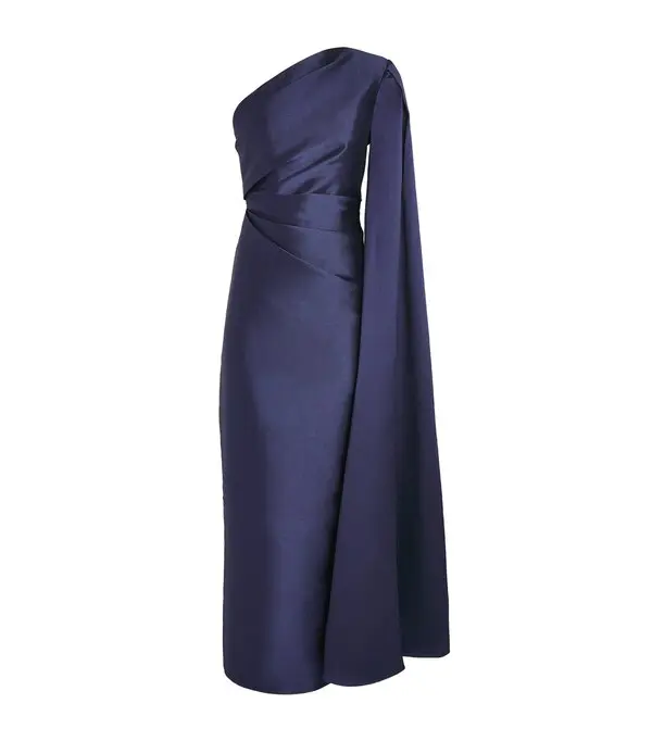 Solace London Asymmetric Cape Gown
