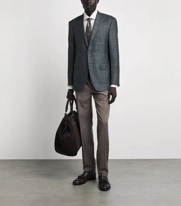 Canali Wool-silk-cashmere Blazer - Green