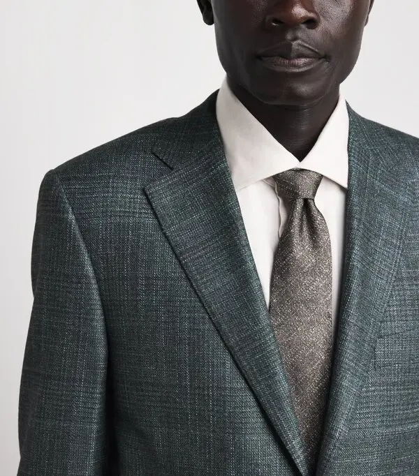 Canali Wool-silk-cashmere Blazer - Green