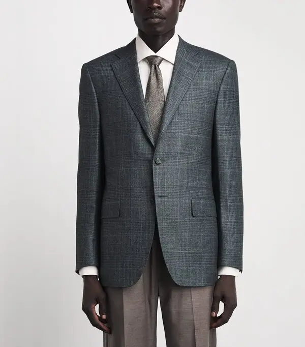 Canali Wool-silk-cashmere Blazer - Green
