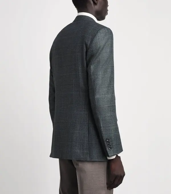 Canali Wool-silk-cashmere Blazer - Green