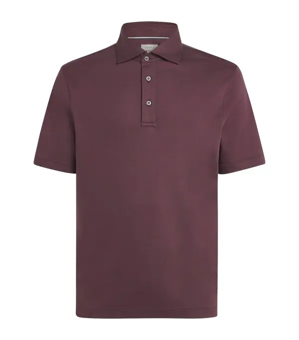Canali Cotton Polo Shirt - Red