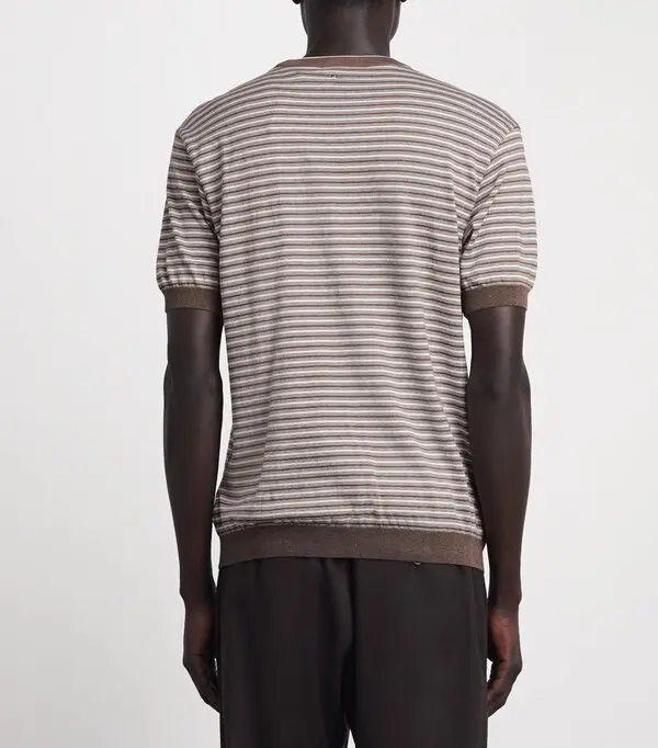 Paul & Shark Silk-cotton Stripe T-shirt