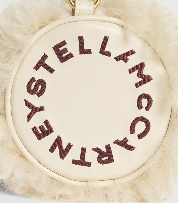 Stella McCartney Faux Shearling Logo Bracelet Shoulder Bag