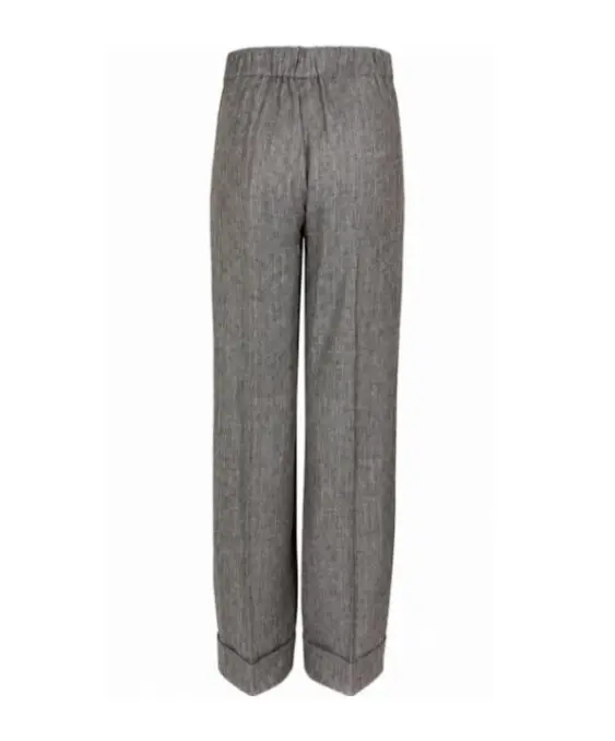 D.exterior Elastic-waist Casual Trousers