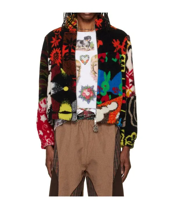 CHOPOVA LOWENA Choopova Lowena Patchwork Fitted Fleece Jacket