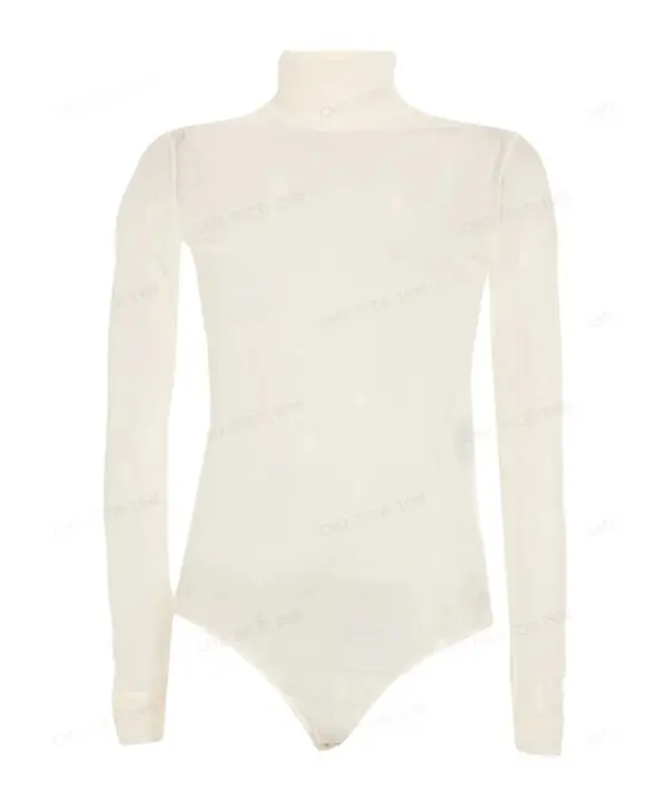 MAISON MARGIELA Long Sleeve Chiffon Bodysuit