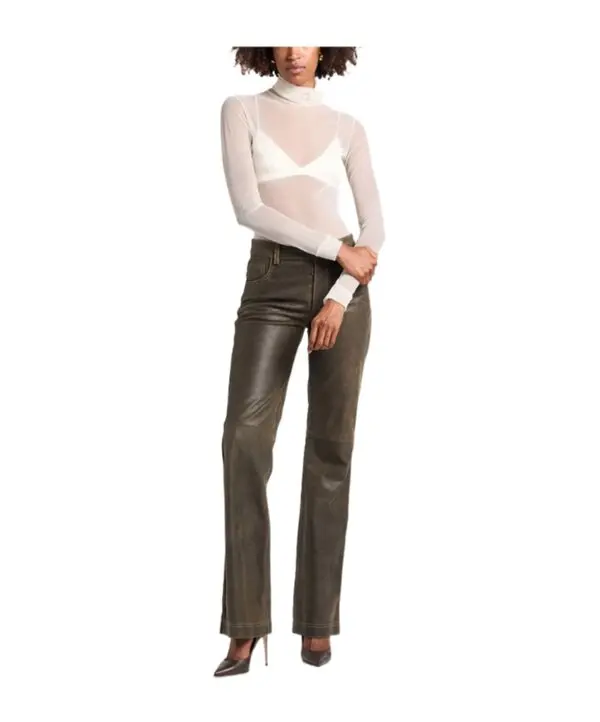 MAISON MARGIELA Long Sleeve Chiffon Bodysuit