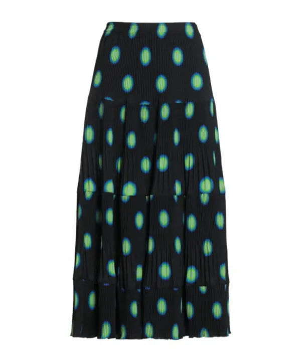 MAISON MARGIELA Polkadot Pleated Midi Skirt