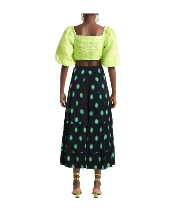 MAISON MARGIELA Polkadot Pleated Midi Skirt