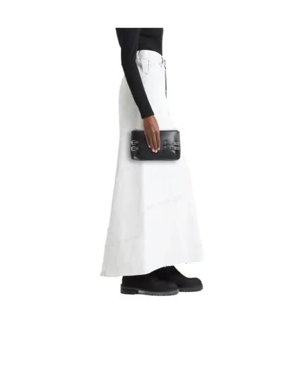 MAISON MARGIELA Leather Clutch With Buckle Detailing