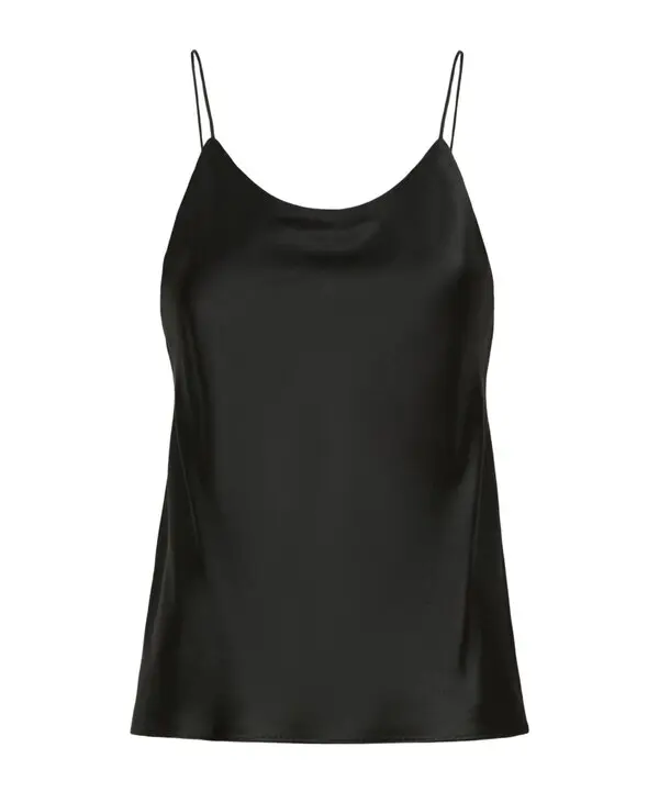 Max Mara Silk Satin Top - Black