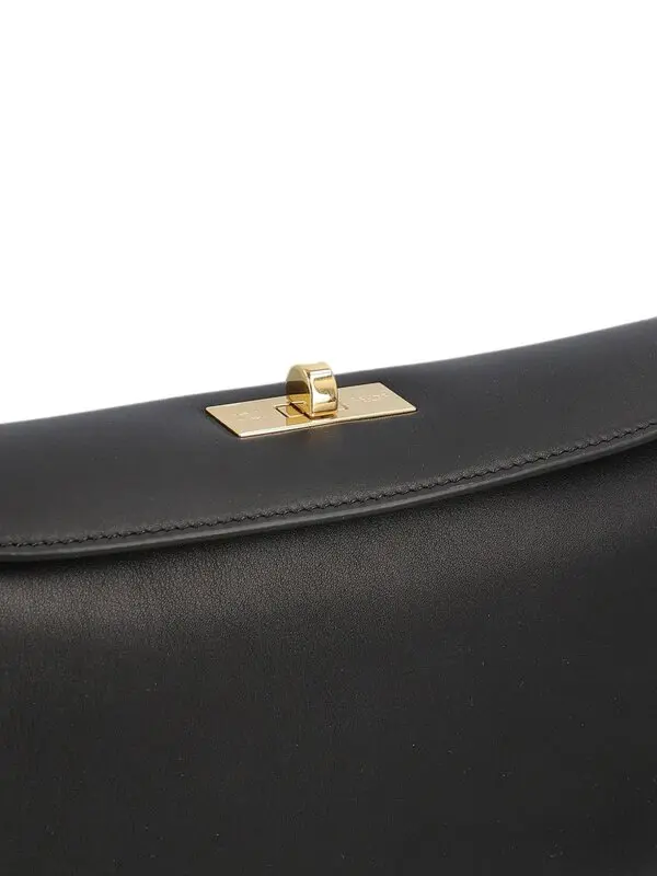 Celine Turnlock Leather Shoulder Bag