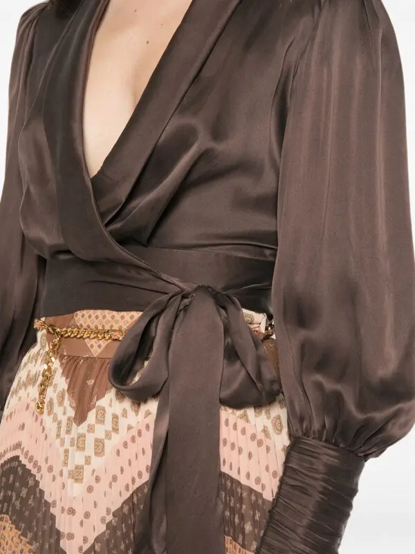 Zimmermann Silk Wrap Top