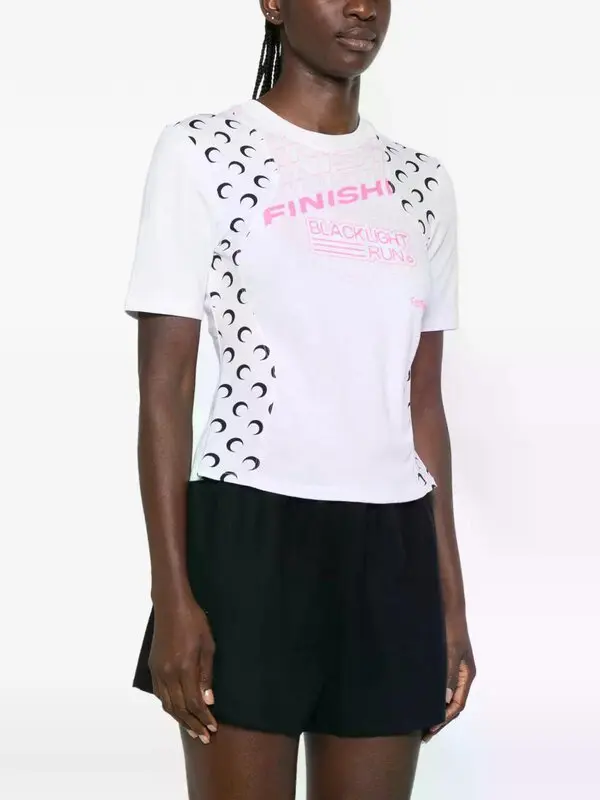 MARINE SERRE Moon-print Panelled T-shirt