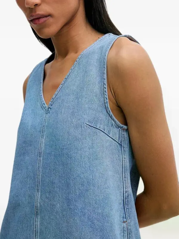Marc O'polo V-neck Sleeveless Denim Mini Dress