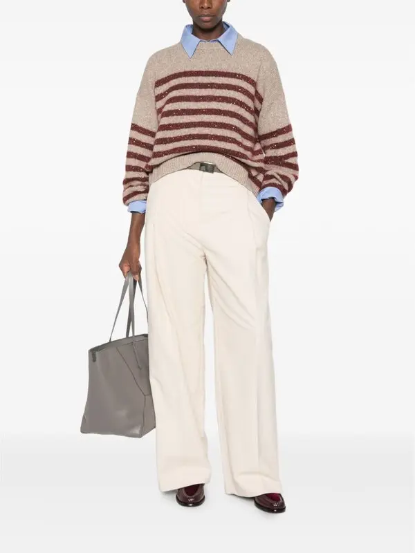 Brunello Cucinelli Cotton Wide-leg Trousers