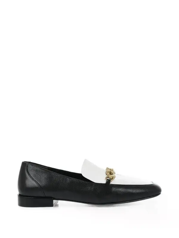 Tory Burch Gardenia Crocodile-effect Horsebit Loafers