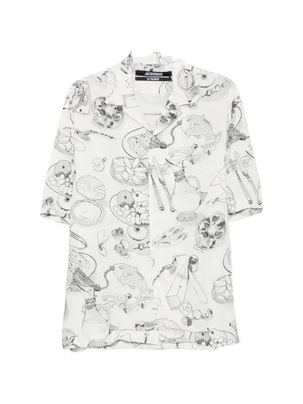 Jacquemus Printed Cotton Shirt - Multicolor