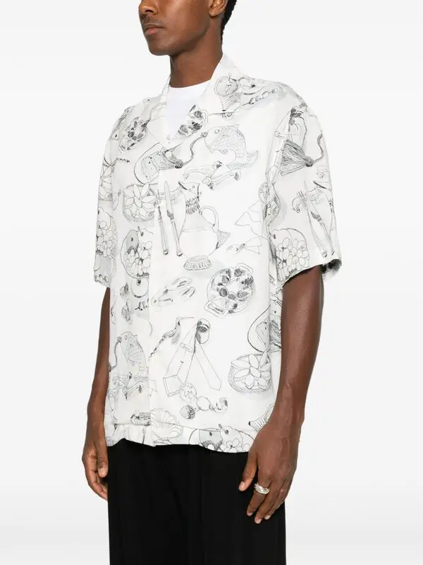 Jacquemus Printed Cotton Shirt - Multicolor