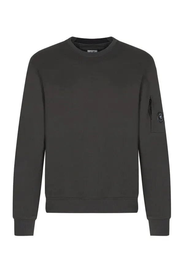 C.P. COMPANY Cotton Crewneck Sweater With Sleeve Pocket - Multicolor