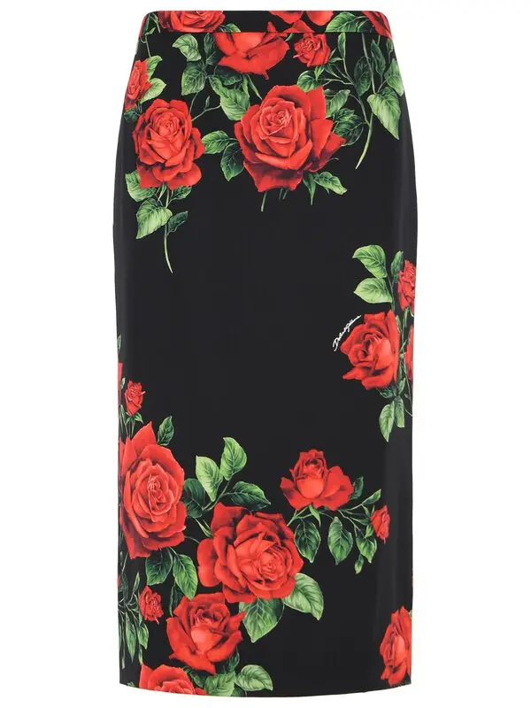 Dolce & Gabbana Rose' Silk Skirt