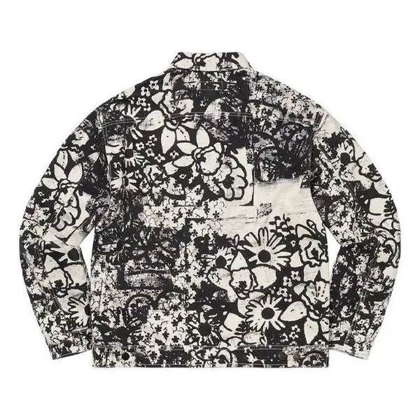 Supreme X Christopher Wool Denim Work Jacket 'white Black