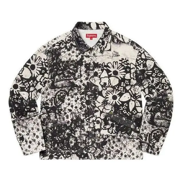Supreme X Christopher Wool Denim Work Jacket - White/black